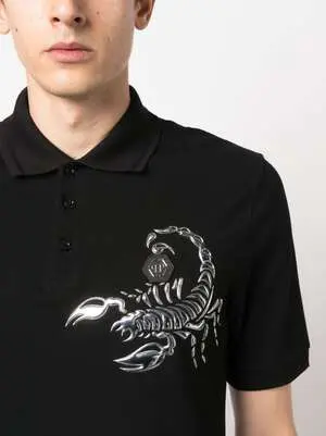Philipp Plein Scorpion Cotton Polo Shirt