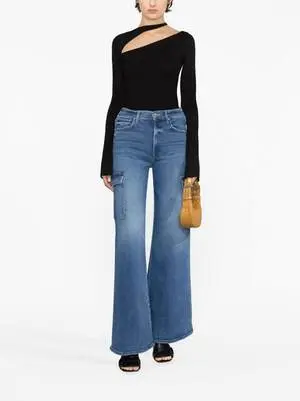 MANURI Sandy Cut-out Blouse - Black