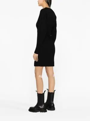 Alexander McQueen Cut-out Ribbed-knit Minidress