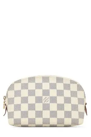 LOUIS VUITTON Damier Azur Pochette Cosmetique Bag - White
