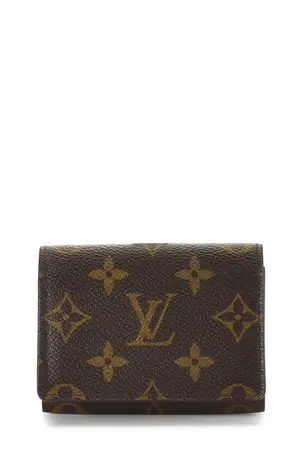 LOUIS VUITTON Monogram Canvas Business Card Holder - Brown