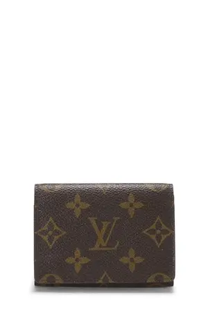 LOUIS VUITTON Monogram Canvas Business Card Holder - Brown