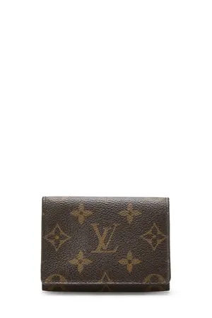 LOUIS VUITTON Monogram Canvas Business Card Holder - Brown