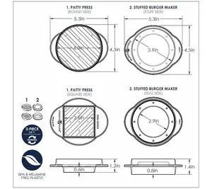 NORDICWARE Stuffed Burger Maker And Patty Pres