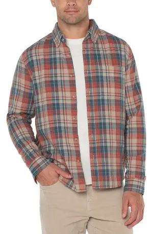 LIVERPOOL Plaid Button-down Shirt