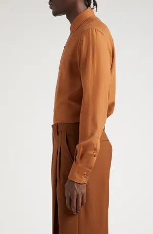 Zegna Cashco Cotton & Cashmere Button-up Shirt - Vicuna