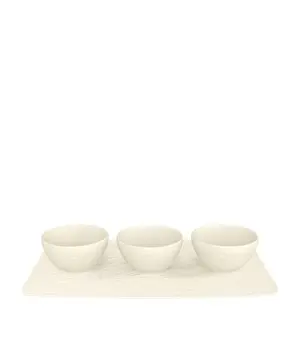 VILLEROY & BOCH Manufacture Rock 3-piece Dip Set - White