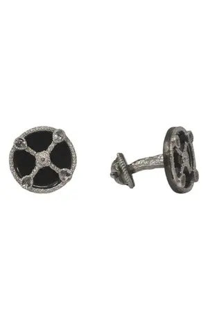 Armenta Romero Sapphire & Diamond Cuff Links - Black
