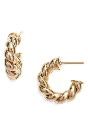 CHILD OF WILD Twisted Sister Small Hoop Earrings - Gold