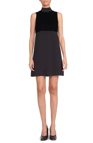 Staud Quant Mock Neck Shift Dress