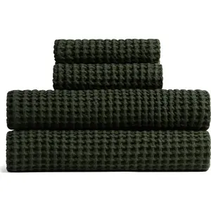 PARACHUTE Turkish Cotton Waffle Bath Essentials - Evergreen