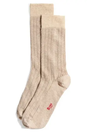 STEMS Lola Cotton & Cashmere Crew Socks - Cream