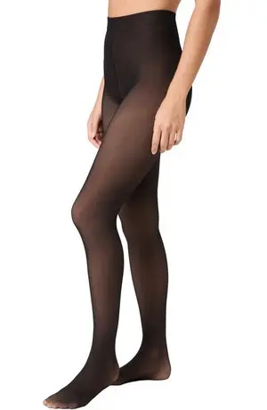 STEMS Skin Illusion Fleeced Tights - Black/beige