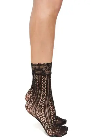 STEMS Alexia Fishnet Socks - Black