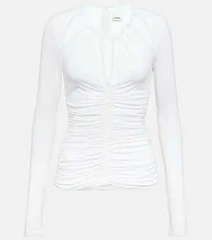 Isabel Marant Étoile Levona Cutout Jersey Top - White