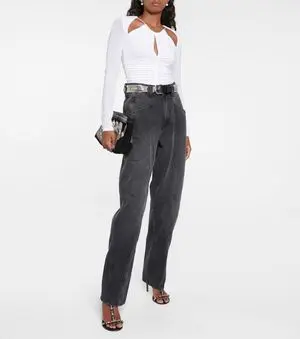 Isabel Marant Étoile Levona Cutout Jersey Top - White