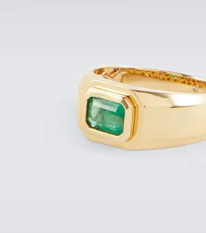 Shay Jewelry 18kt Yellow Champion Ring With Emerald