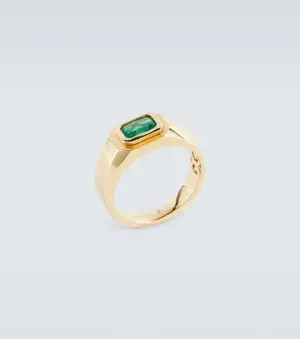 Shay Jewelry 18kt Yellow Champion Ring With Emerald