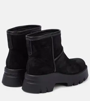 GIANVITO ROSSI Shearling-lined Suede Ankle Boots