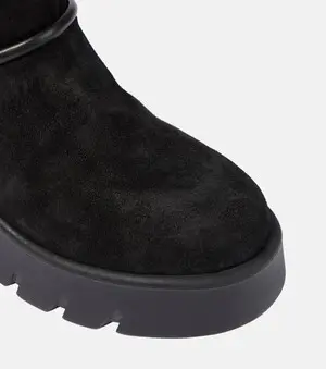 GIANVITO ROSSI Shearling-lined Suede Ankle Boots