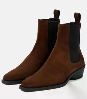 Proenza Schouler Bronco Suede Chelsea Boots - Brown