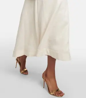 Zimmermann Halcyon Flutter Linen Midi Dress - Neutrals | Editorialist