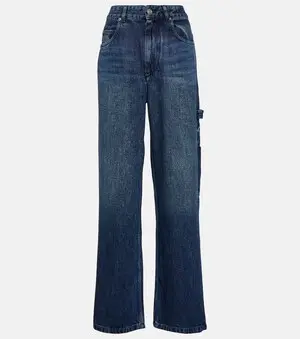 MARANT ETOILE Bymara High-rise Cargo Jeans - Blue
