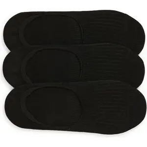 Nordstrom 3-pack Modern No-show Liner Socks - Black