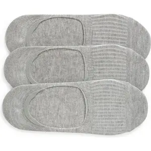 Nordstrom 3-pack Modern No-show Liner Socks - Grey Heather