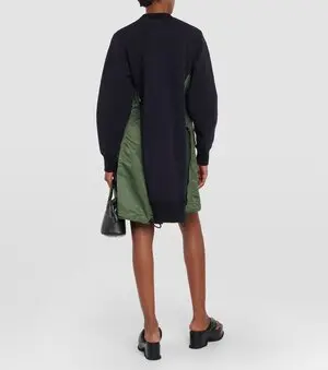 Sacai Cotton Mini Dress - Black