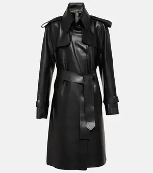 Women's Faux Leather Trench Coats