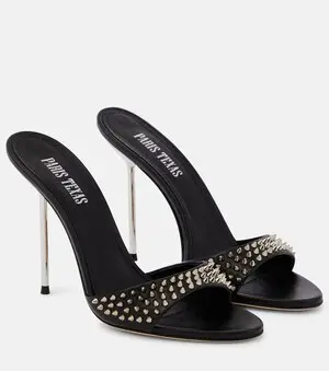 Paris Texas Lidia Embellished Leather Mules