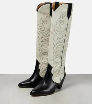 Isabel Marant Étoile Liela Leather Cowboy Boots