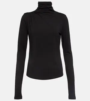 MARANT ETOILE Marant Etoile Lou Jersey Turtleneck Top Black