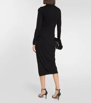 MARANT ETOILE Lou Jersey Turtleneck Top - Black