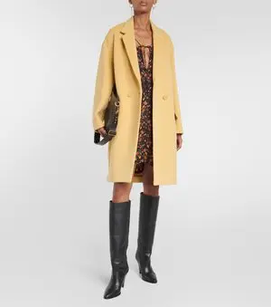 Isabel Marant Étoile Efegozi Wool-blend Coat - Yellow