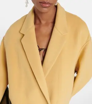 Isabel Marant Étoile Efegozi Wool-blend Coat - Yellow