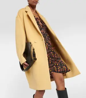 Isabel Marant Étoile Efegozi Wool-blend Coat - Yellow