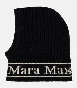 Max Mara Gong Logo Ski Mask - Black