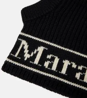 Max Mara Gong Logo Ski Mask - Black