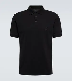 Giorgio Armani Cotton-blend Piqué Polo Shirt