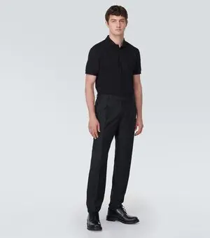Giorgio Armani Cotton-blend Piqué Polo Shirt