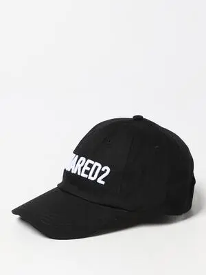 Dsquared2 Cotton Baseball Cap With Embroidered Logo - Black
