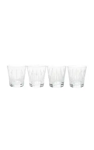 Lalique Set-of-four Lotus Crystal Tumblers