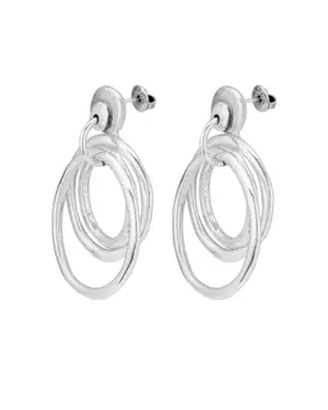 UNODE50 Sterling -plated Irregular Hoop Earrings