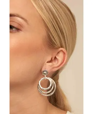UNODE50 Sterling -plated Irregular Hoop Earrings