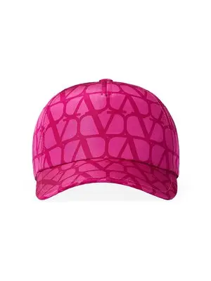 Valentino Garavani Toile Iconographe Baseball Cap In Toile Iconographe Faille Pink