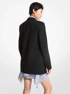Michael Kors Stretch Wool Boyfriend Blazer
