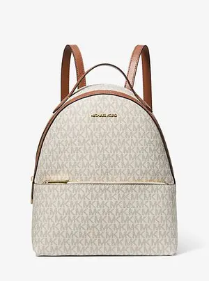Michael Kors Sheila Medium Logo Backpack - Natural