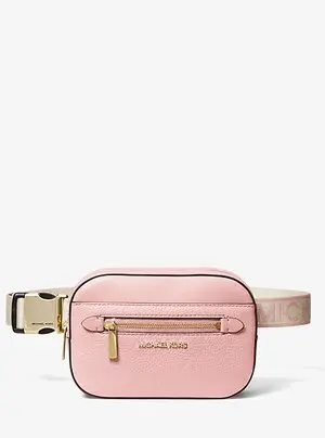 Michael Kors Jet Set Small Pebbled Leather Belt Bag In Pink  display picture 2